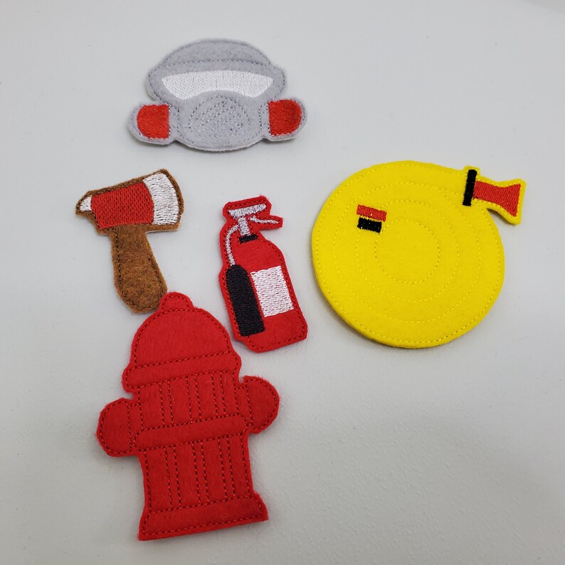 Felt Firefighter Finger Puppets: Pretend Play Set - Etsy