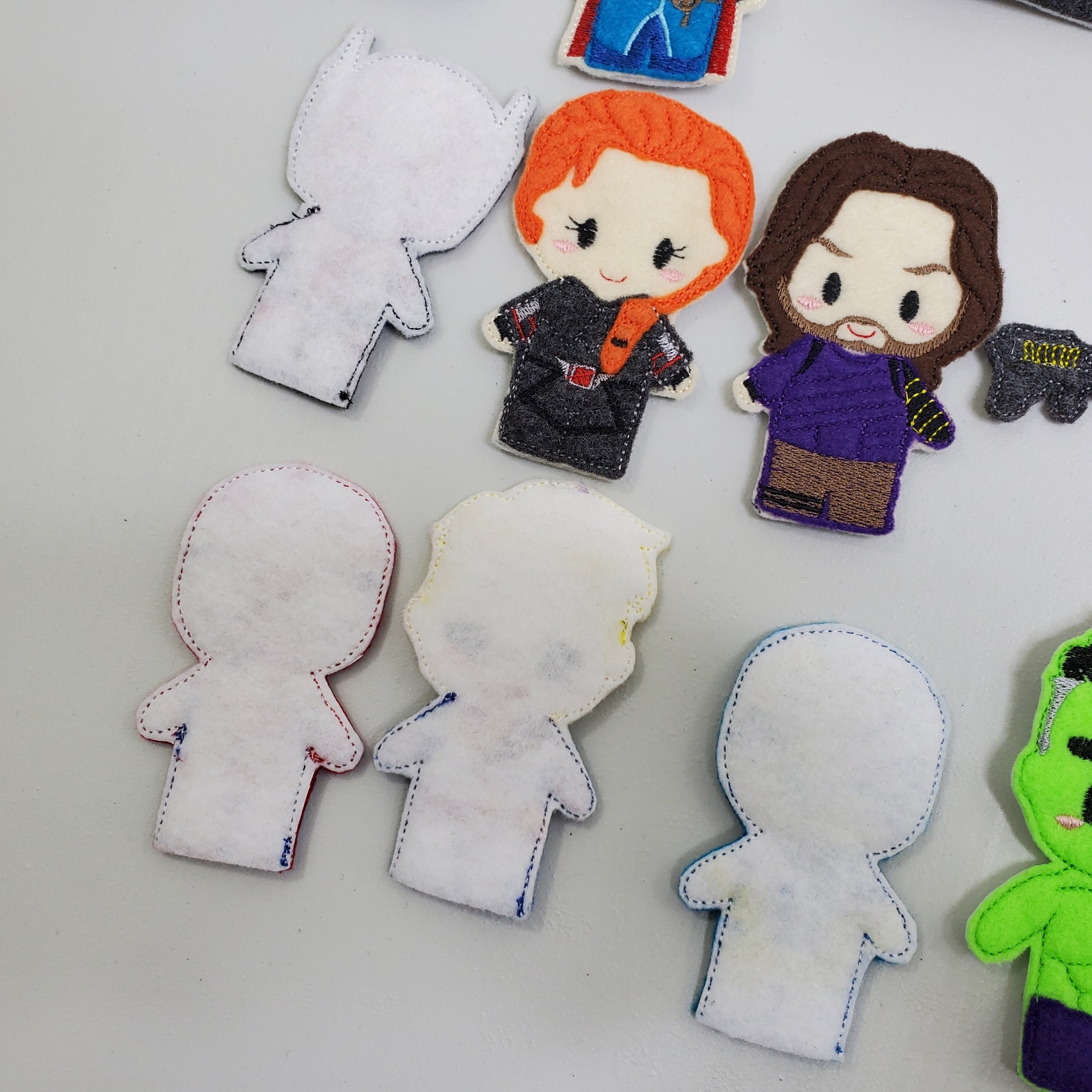 Embroidered Superhero Felt Finger Puppets: Comic Book Hero Busy Bag - Etsy