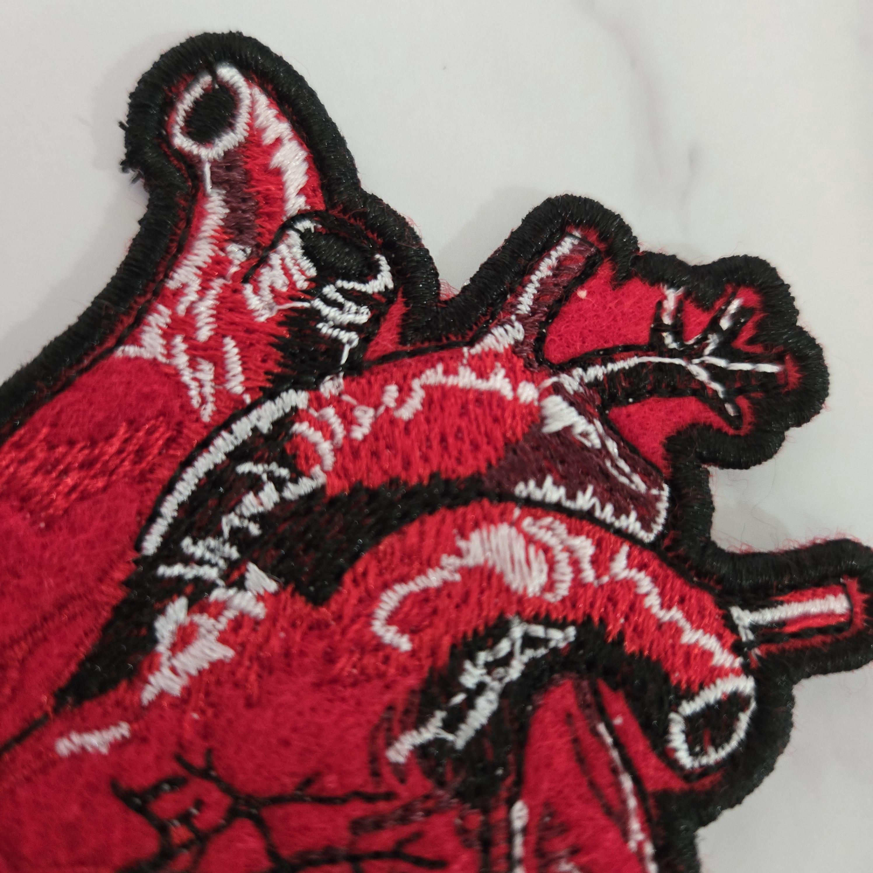 Anatomical Heart Iron on Patch: Embroidered Tattoo Style - Etsy