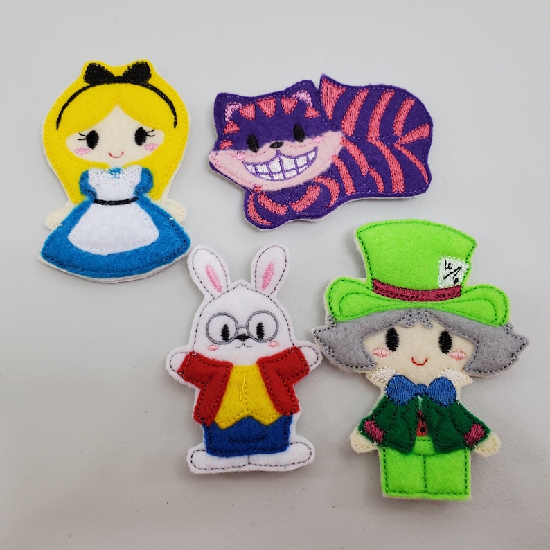 Alice in Wonderland Finger Puppets Alice Finger Puppets - Etsy