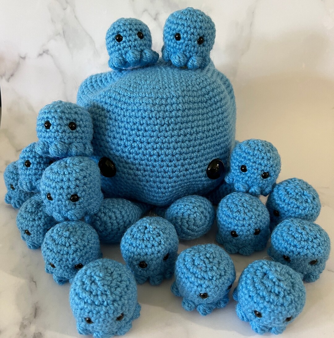 Octopus Memory Game, Montessori Matching Games, Crochet Octopus ...