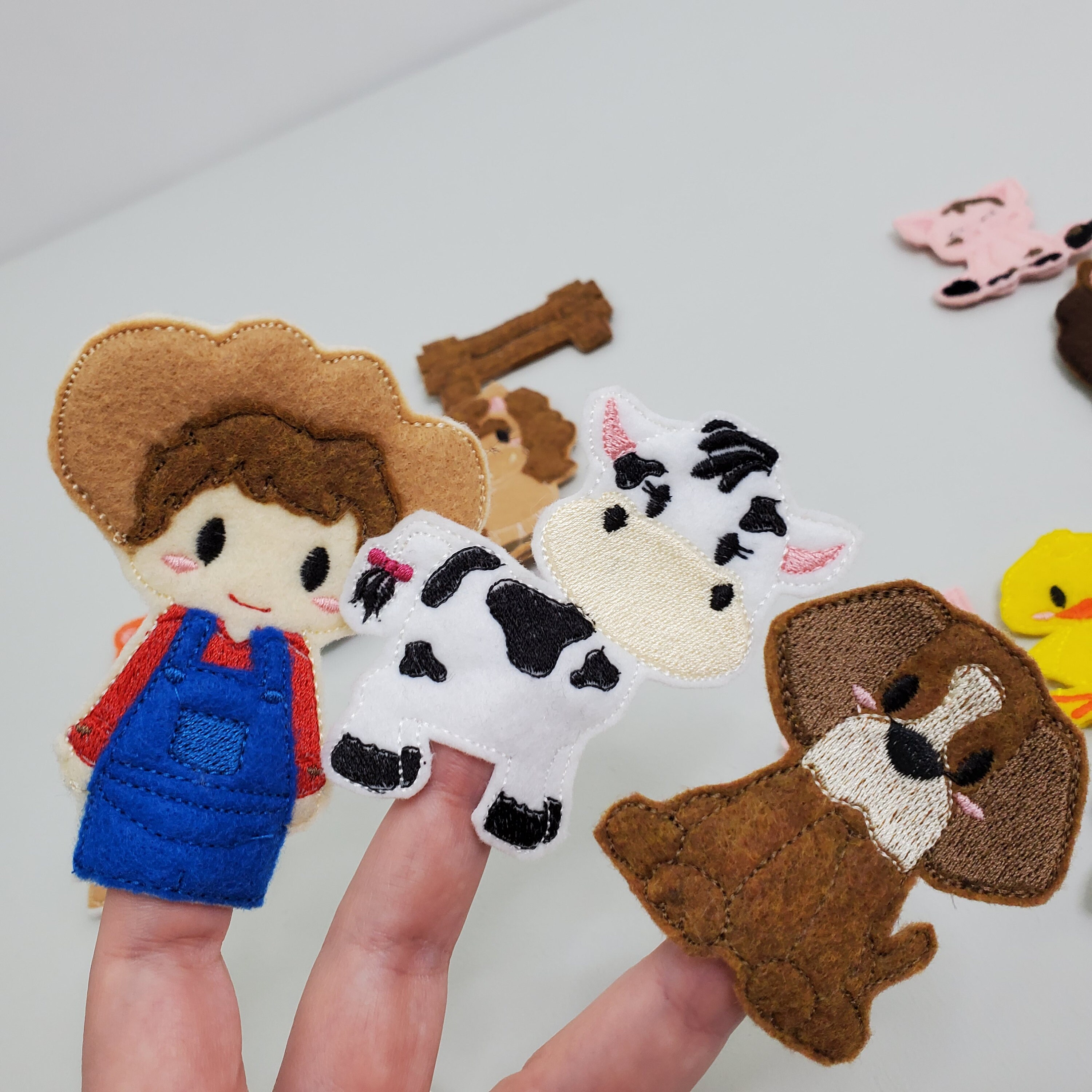 Farm Finger Puppets Farm Animal Puppets Barn Busy Bag Truck - Etsy