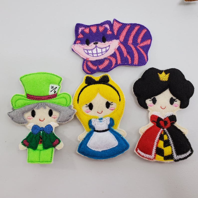 Alice in Wonderland Finger Puppets Alice Finger Puppets - Etsy