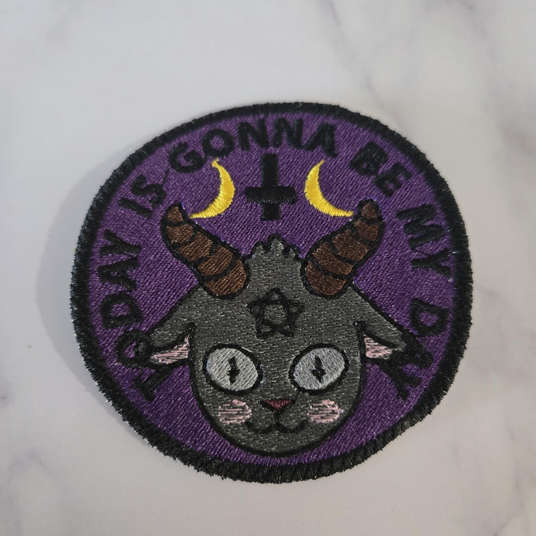 Snarky Baphomet Embroidered Iron on Patch: Punk Satanic Goat - Etsy