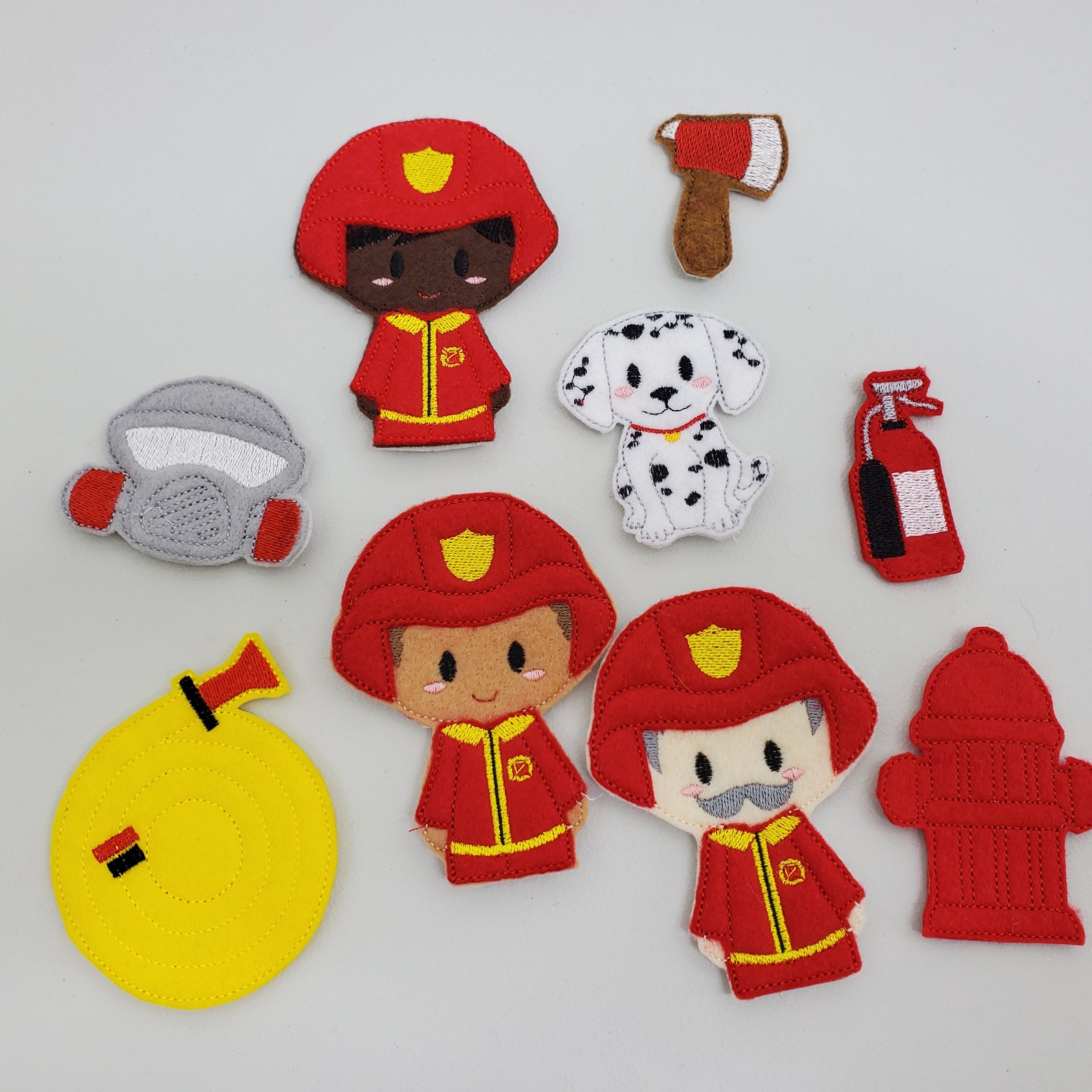 Firefighter Finger Puppets Fireman Finger Puppets Finger | Etsy