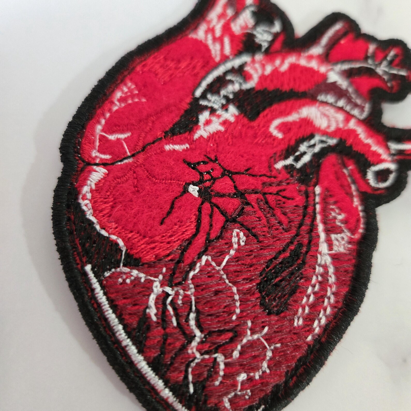 Anatomical Heart Iron on Patch: Embroidered Tattoo Style - Etsy