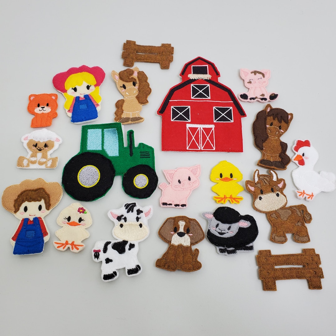 Farm Finger Puppets, Farm Animal Puppets, Barn Busy Bag, Truck Busy Bag ...