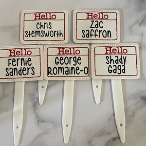 Funny Celebrity Plant Markers: Embroidered Plant Name Stakes - Etsy