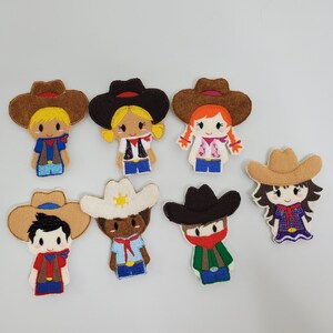 Cowboy Finger Puppets, Western Finger Puppets, Cowboy Puppets, Sherriff ...