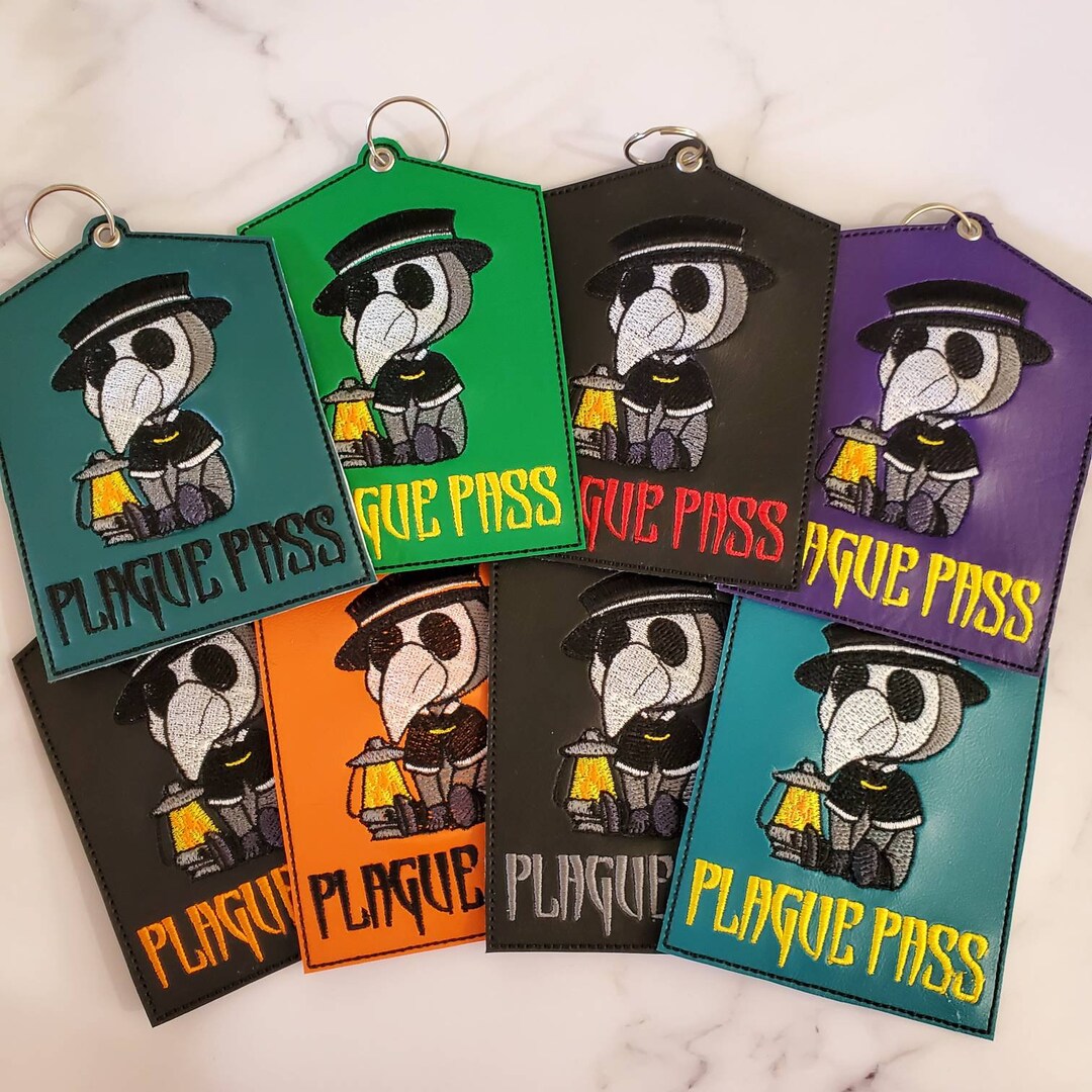Plague Pass Card Holder, Vaccination Cardholder, Plague Doctor ...