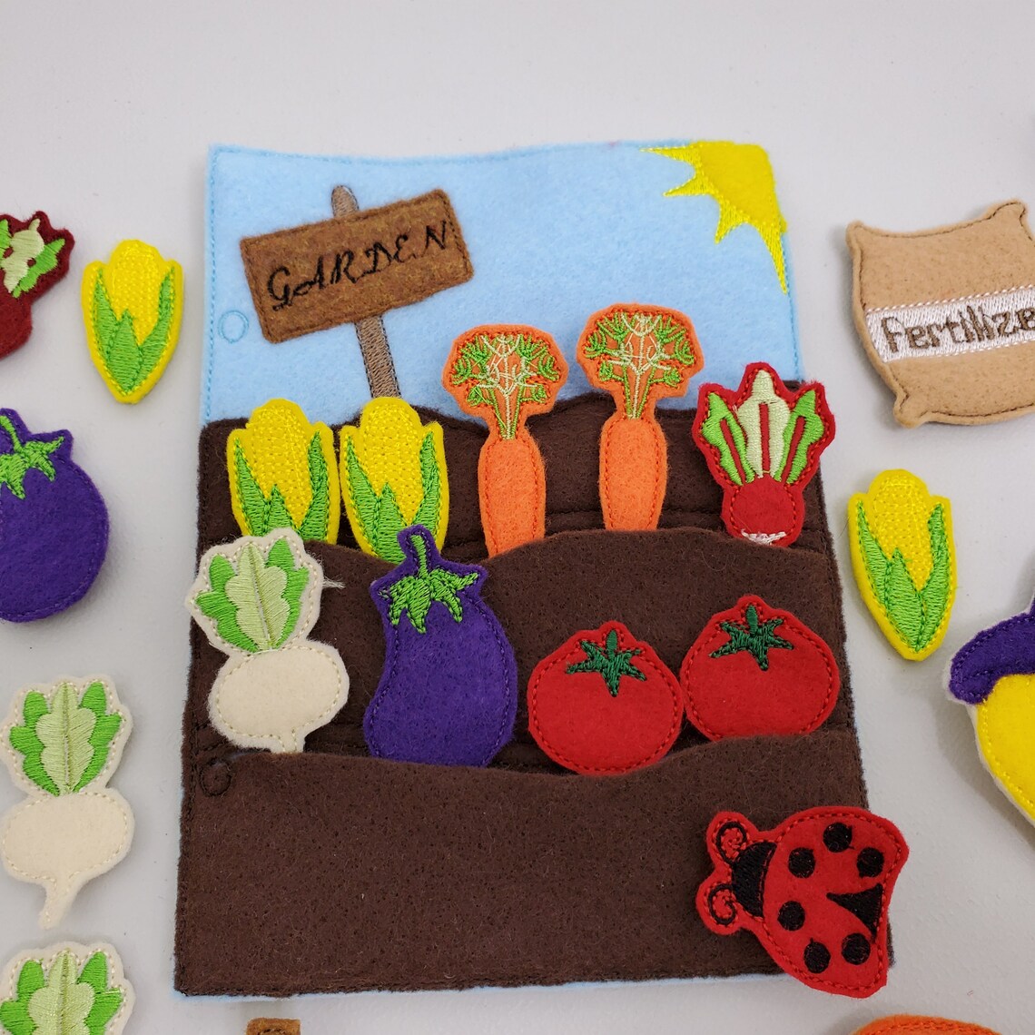 Gardening Finger Puppets Garden Busy Book Planting Finger | Etsy