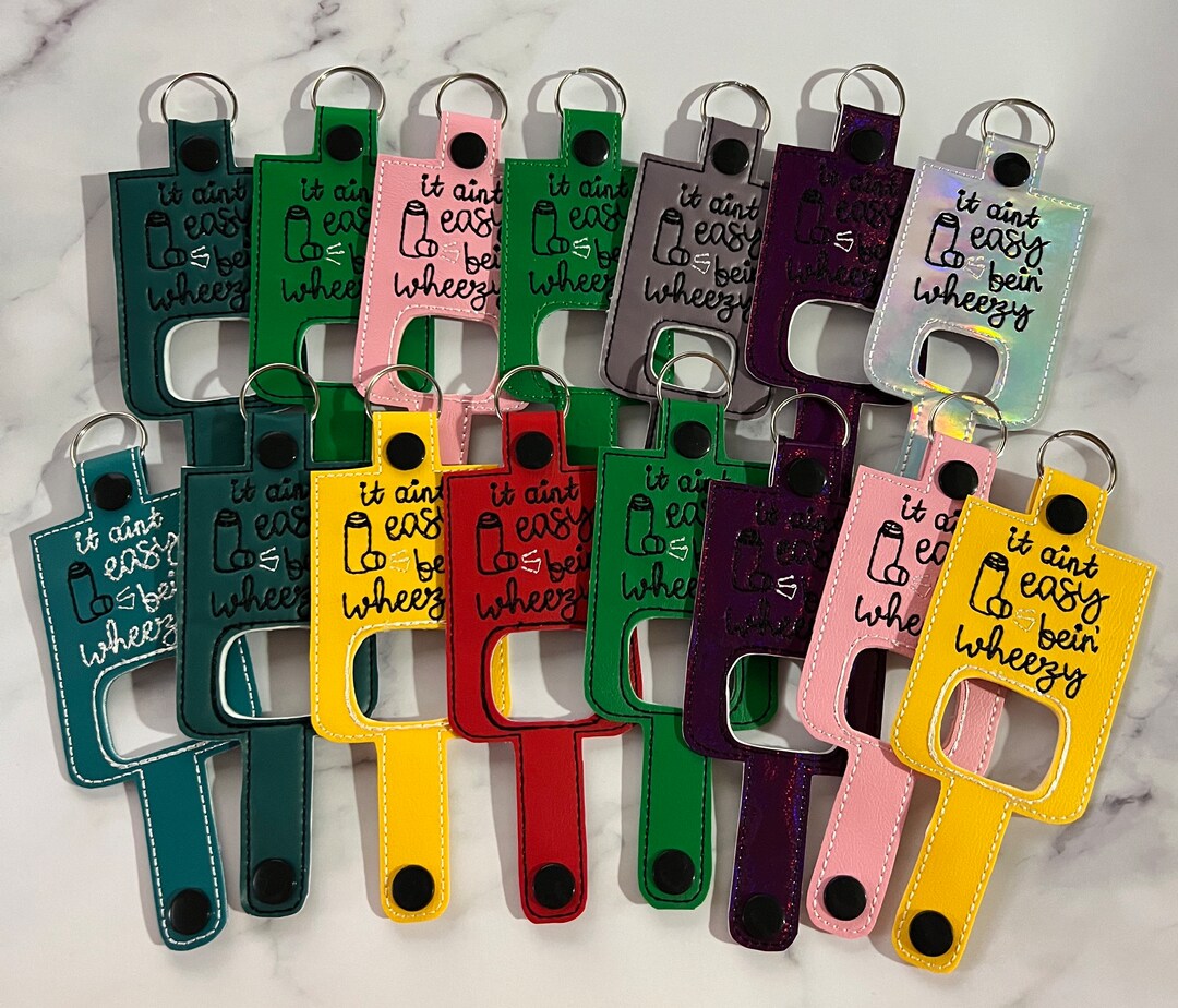 Aint Easy Being Wheezy, Asthma Inhaler Holder Keychain for Kids ...