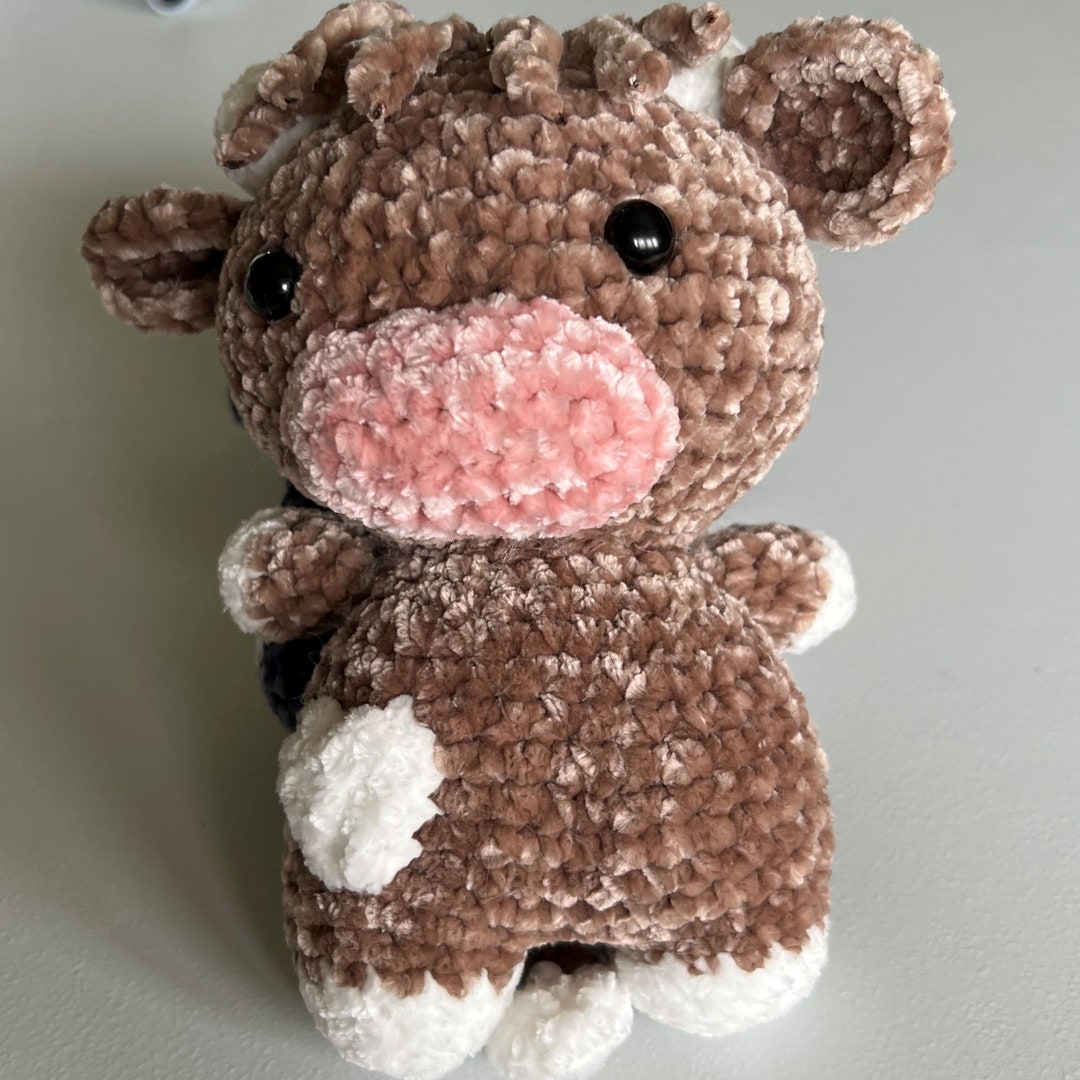 Highland Cow Plushie, Crochet Stuffed Animal, Cow Stuffed Animal ...
