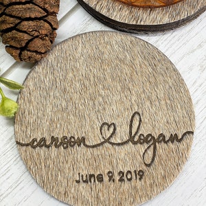 Custom Leather Engraved Coasters Wedding Gift Housewarming - Etsy