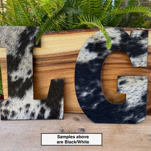 15" Genuine Cowhide Initial Letter Monogram | Wedding Anniversary Gift ...