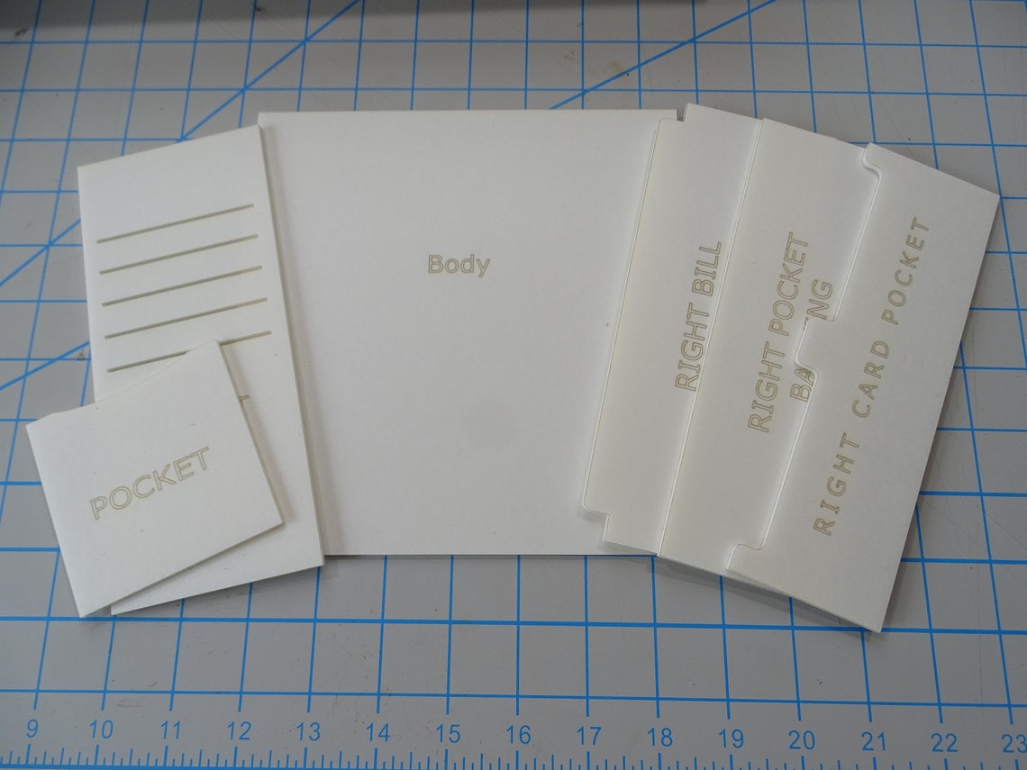 Long Wallet Template Leather Crafting Template - Etsy