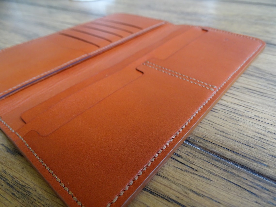 Long Wallet Template Leather Crafting Template - Etsy