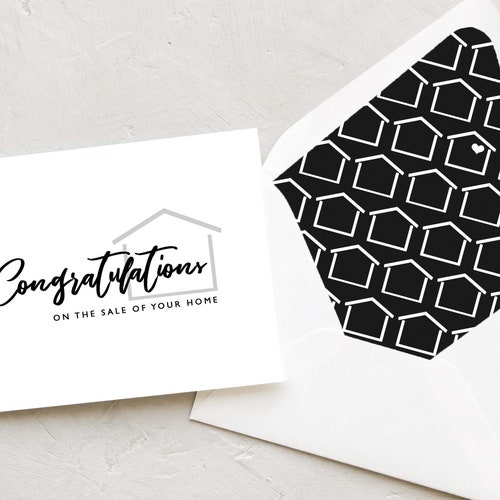 Congratulations on Your New Home Real Estate Greeting Card - Etsy
