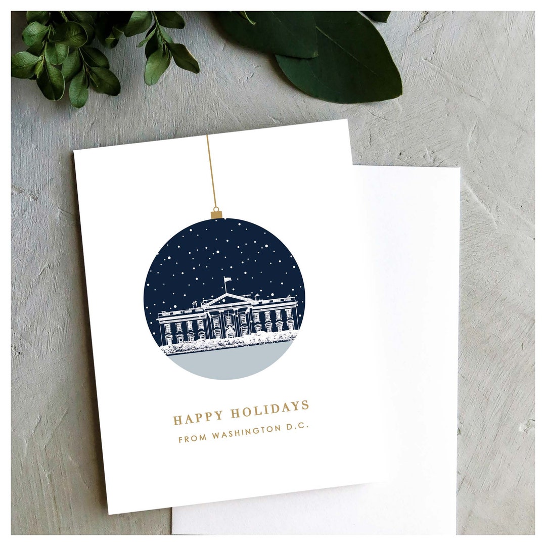 Washington DC Holiday Card Happy Holidays From Washington D.C. White ...