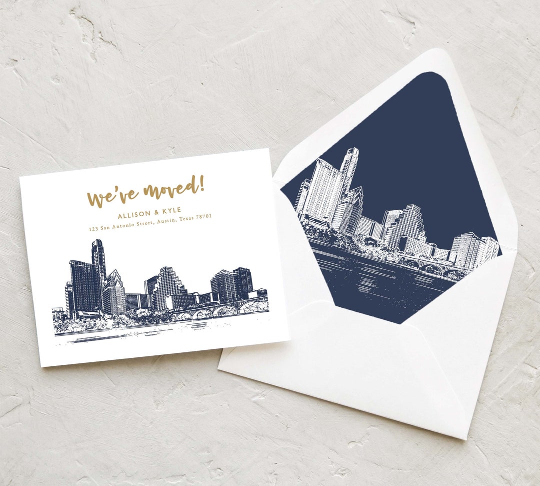 Change of Address - Austin - Austin Skyline - Moving Announcements ...