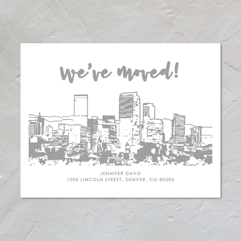 Change of Address Denver Denver Skyline Moving | Etsy