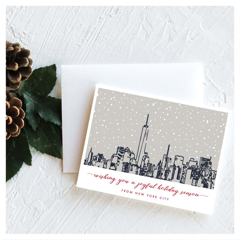 New York Christmas Card - Etsy