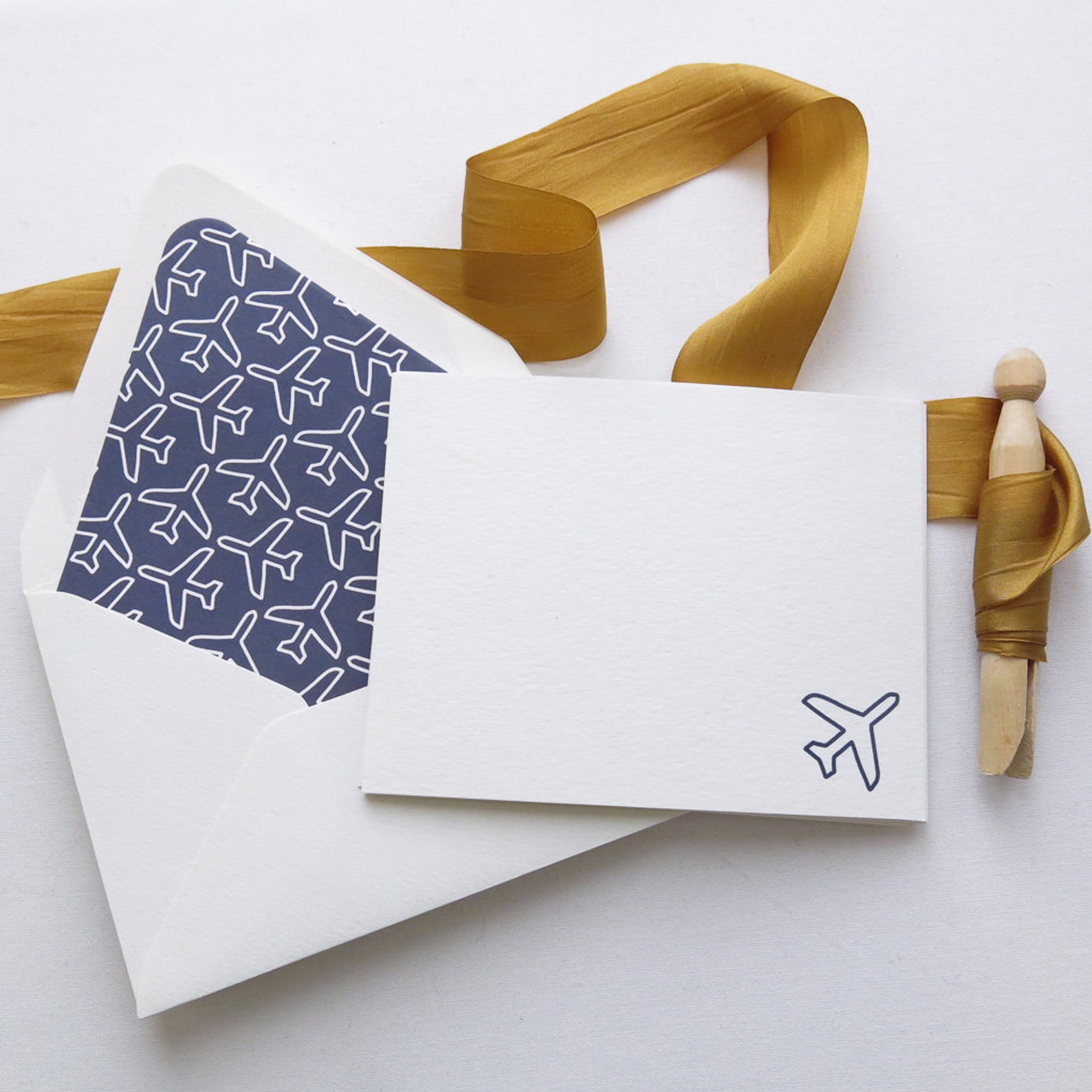 Airplane Note Cards Traveler Stationery Pilot Gift Set - Etsy