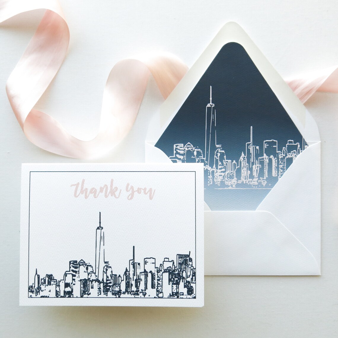 New York City Skyline Thank You Notes NYC Skyline Thank You - Etsy