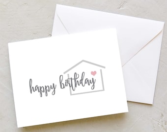 Real Estate / Realtor Birthday Greeting Card Happy Birthday - Etsy