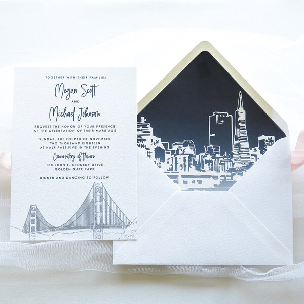 Golden Gate Bridge Wedding Invitation - Etsy