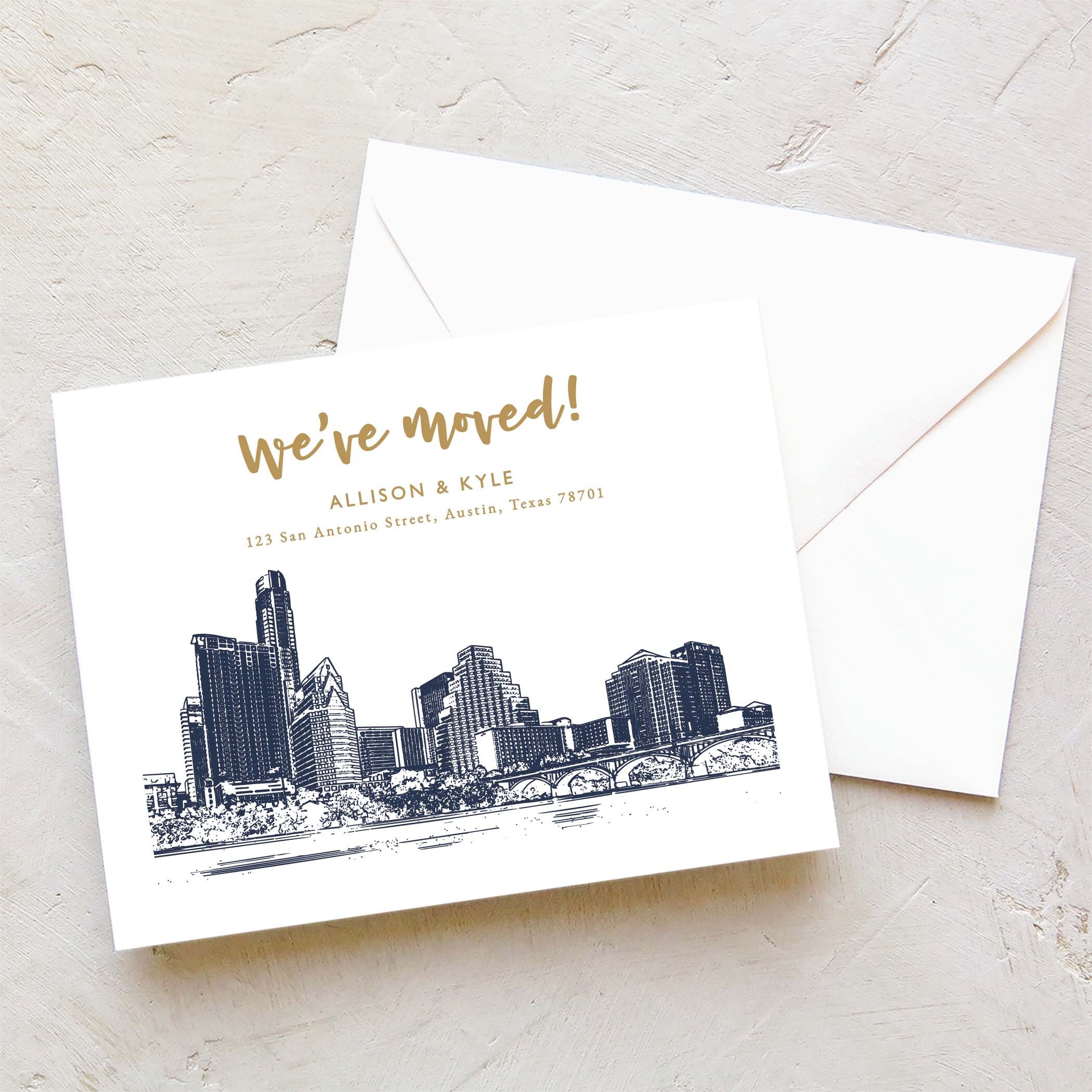 Change of Address - Austin - Austin Skyline - Moving Announcements ...