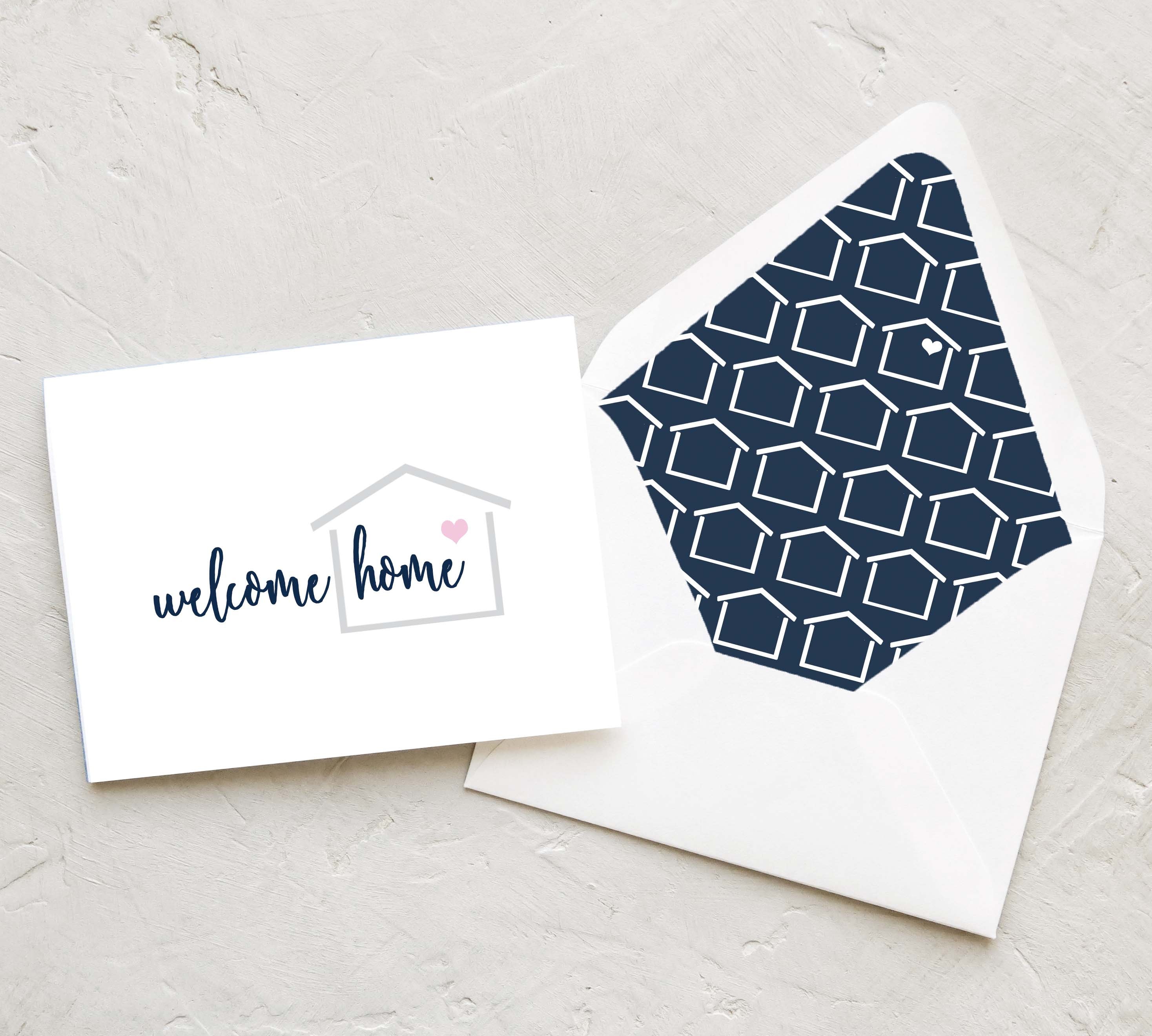 Welcome Home - Real Estate Greeting Card - Realtor Note Cards - Large ...