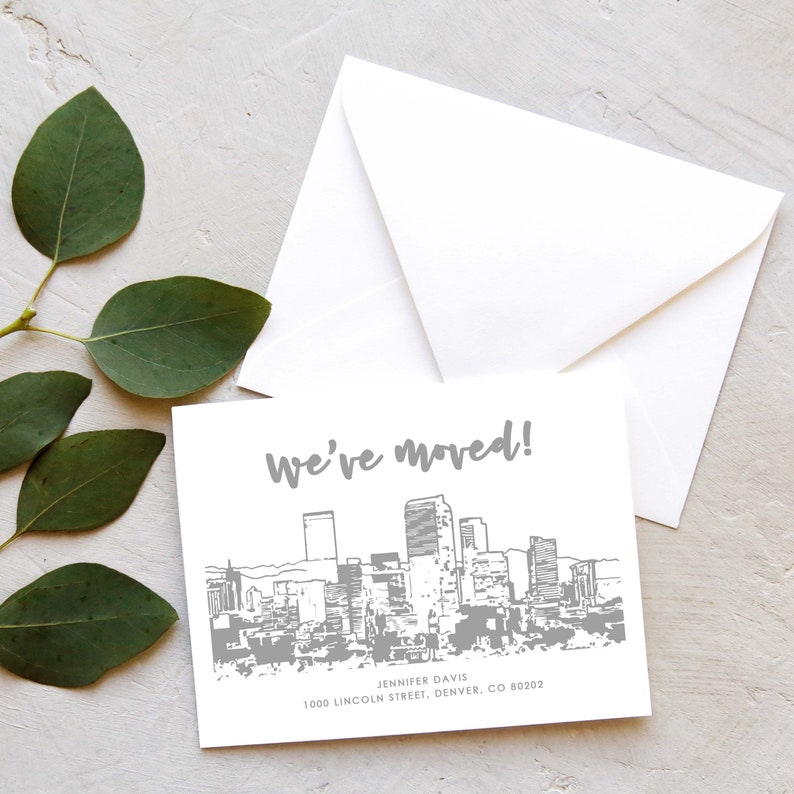 Change of Address Denver Denver Skyline Moving | Etsy