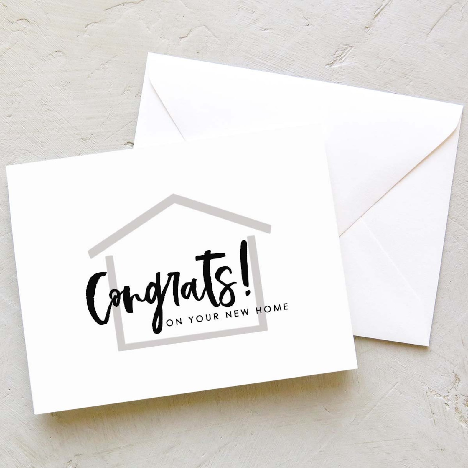 Congratulations on Your New Home Real Estate Agent Realtor Note Cards ...