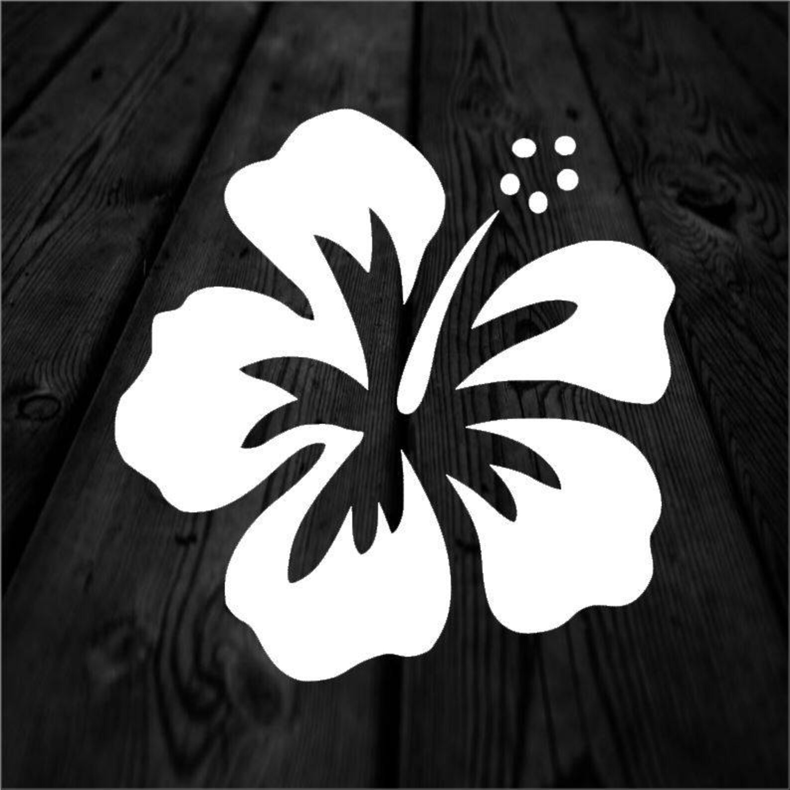 Hibiscus Flower Decal Hawaiian Flower Sticker Car Decal | Etsy