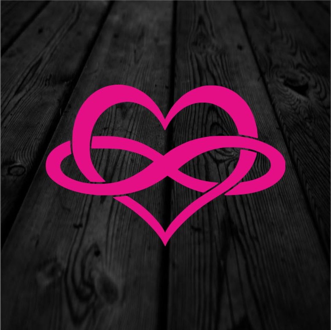Infinity Heart Decal | Love Forever Decal | Solid Symbols Decal | Car ...