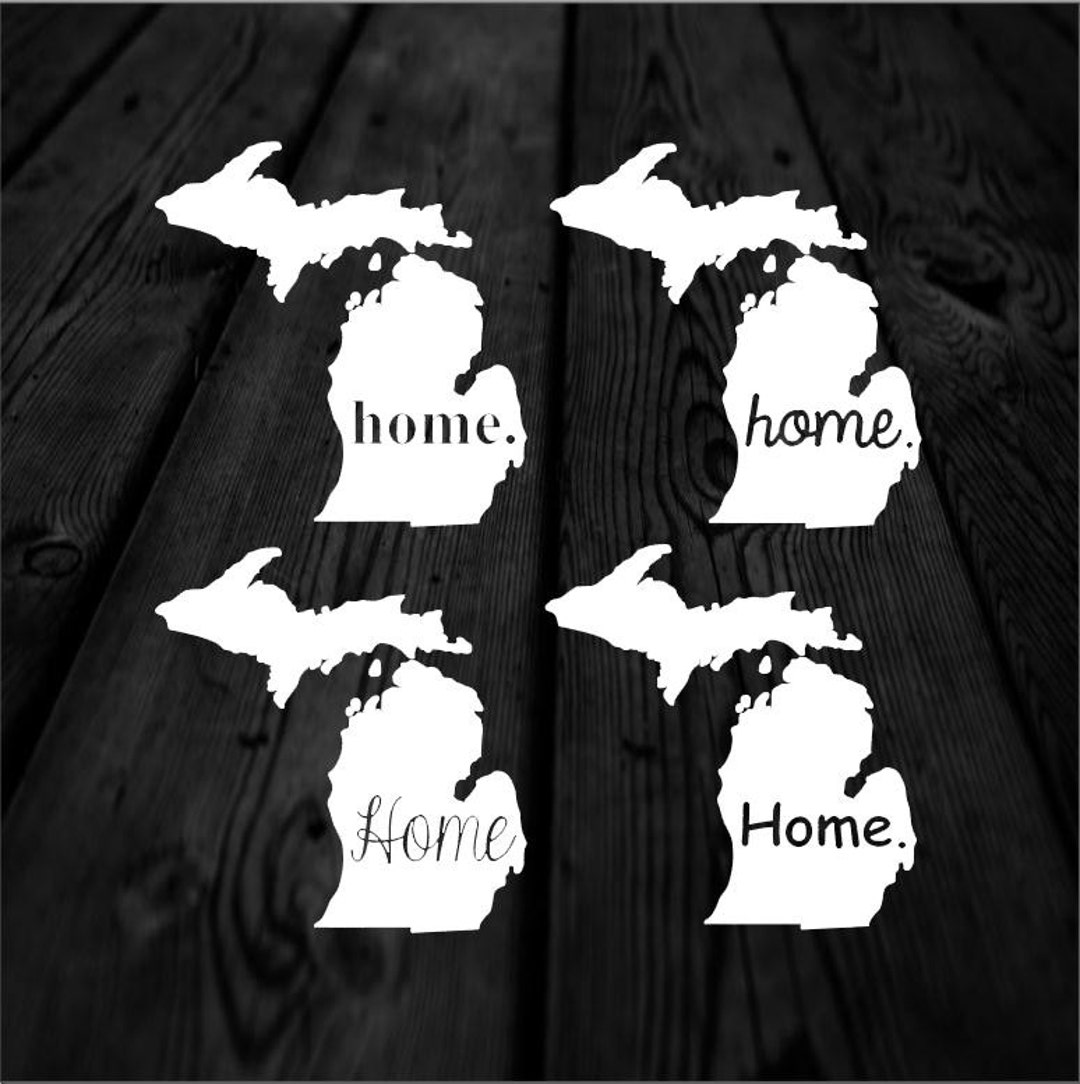 Michigan Home Decal Home State Decal Michigan Decal Car - Etsy