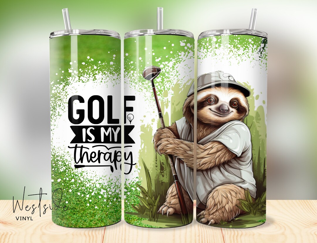 Sloth Golfing Sublimation Files - Design for Tumblers - 20oz Tumblers ...