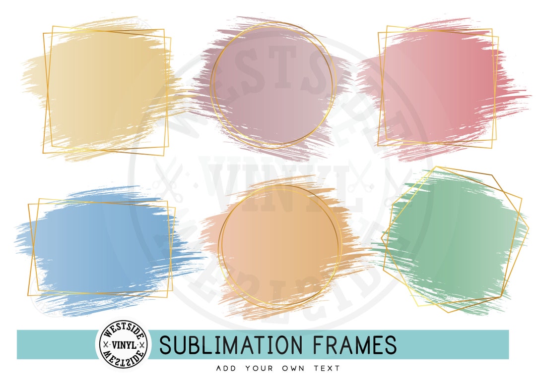 Sublimation Frames - Sublimation Templates - Watercolour Sublimation ...