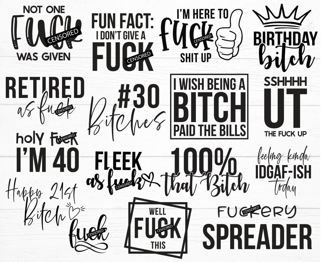 SWEAR BUNDLE SVG Svg Files Funny Adult Svg Svg Novelty Svg Svg ...