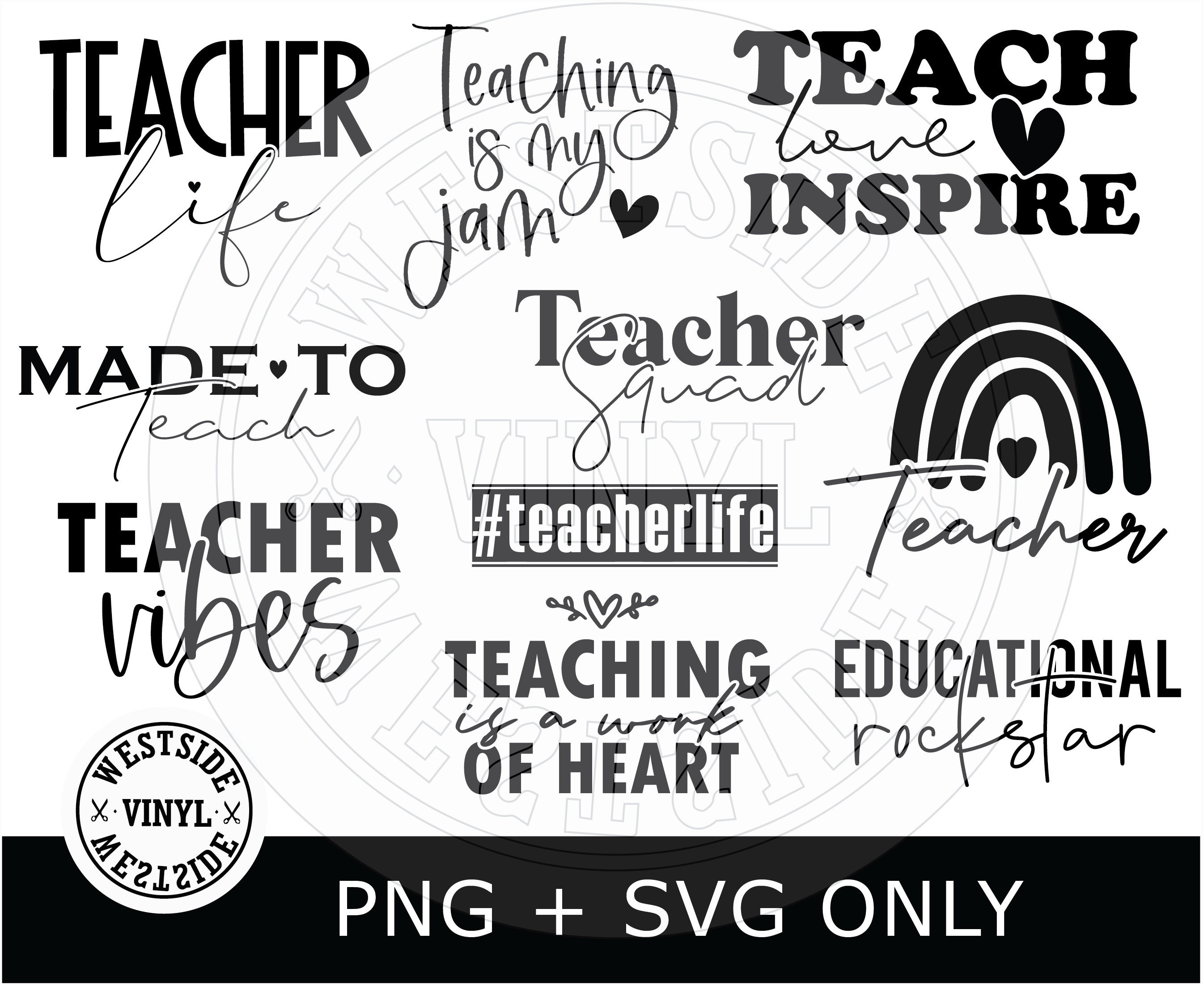 Teacher Svg Bundle Teacher Cut Files Best Teacher Svg - Etsy Australia