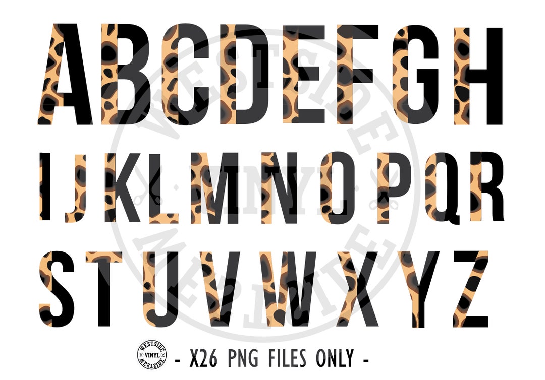 Alphabet Letters Png - Animal Skin Font - Alphabets Commercial Use to ...