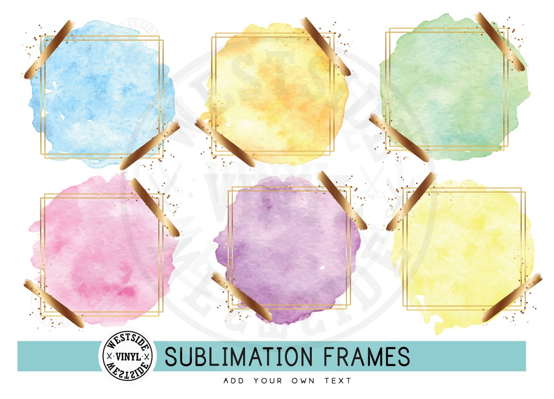 Sublimation Frames - Sublimation Templates - Watercolour Sublimation ...
