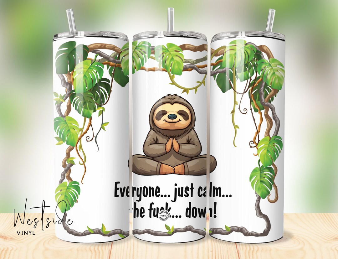 Sloth Tumbler Background Tumbler Sublimation Files Design for Tumblers ...