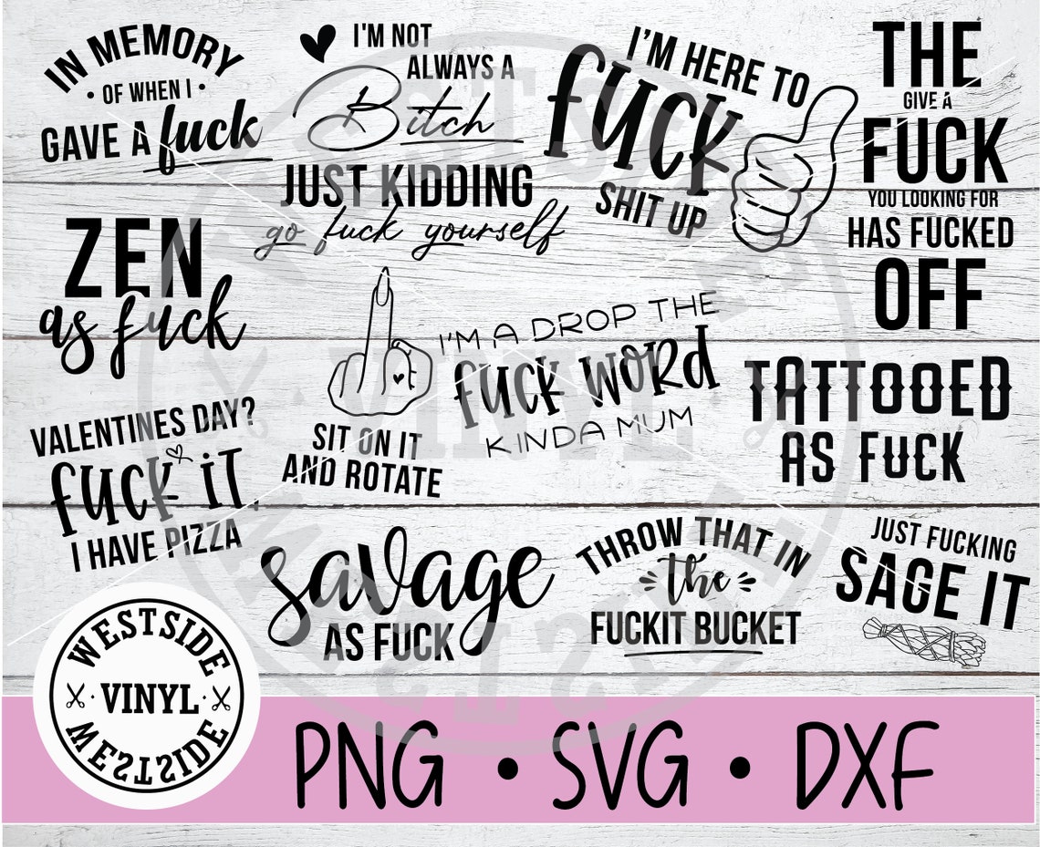 SWEAR BUNDLE SVG - Svg Files Funny Svg Files - Svg - Novelty Svg - Svg ...