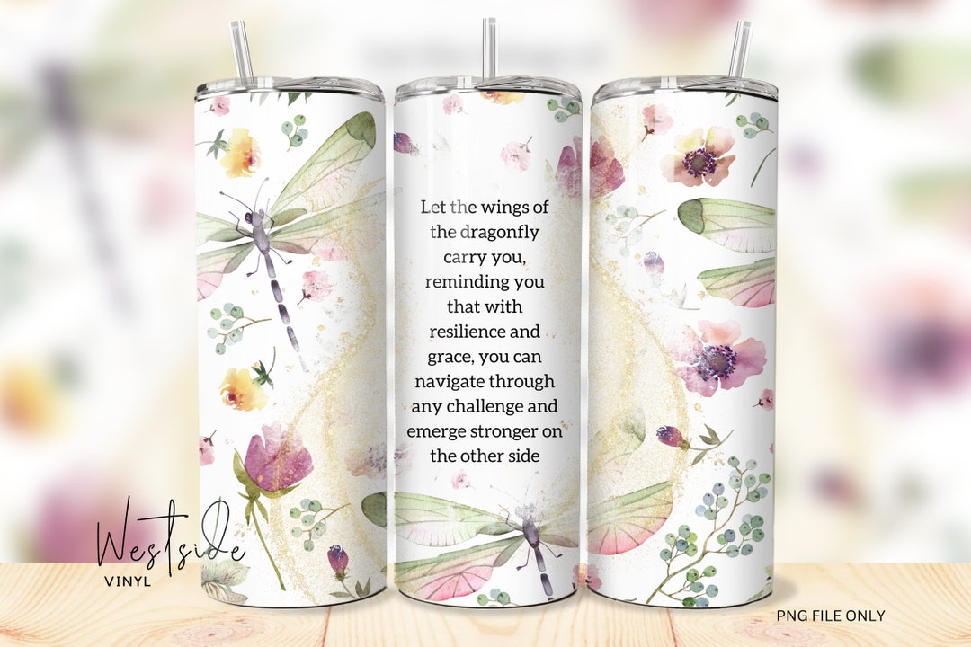 Dragonfly Positive Sublimation Files - Design for Tumblers - 20oz ...