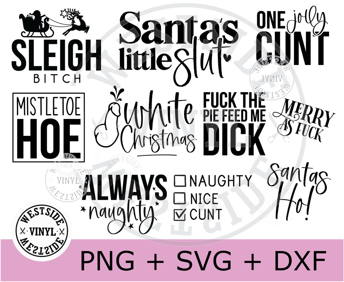 X20 Christmas Swear X2 Bundles - Svg Files Funny Svg Files - Christmas ...