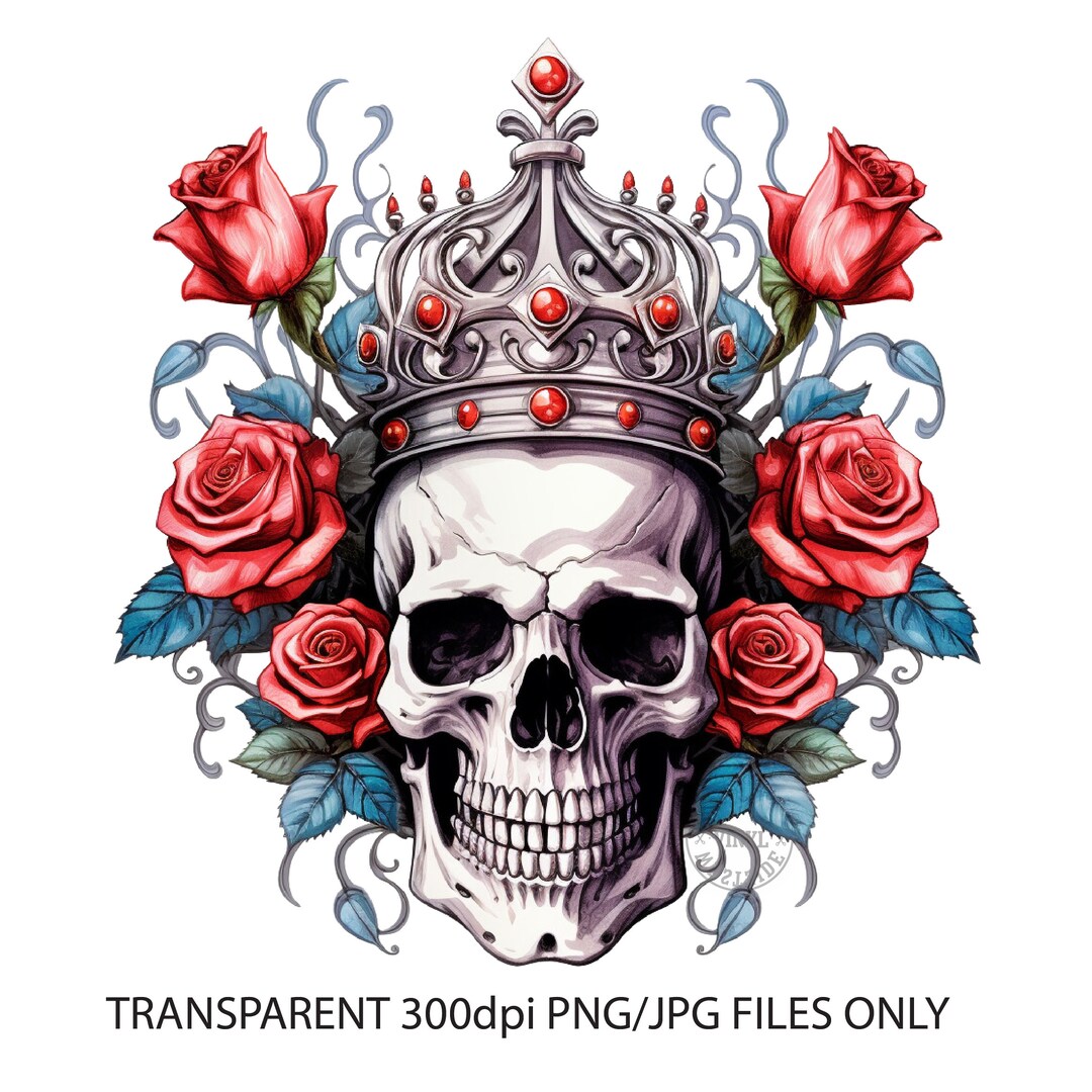 Skull Sublimation File Digital Download Only Skull Bright Sublimation ...