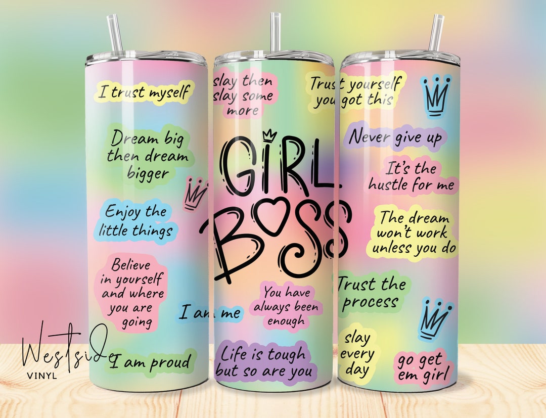 Positive Quotes Tumbler Wrap - Tumbler Sublimation File - Affirmation ...