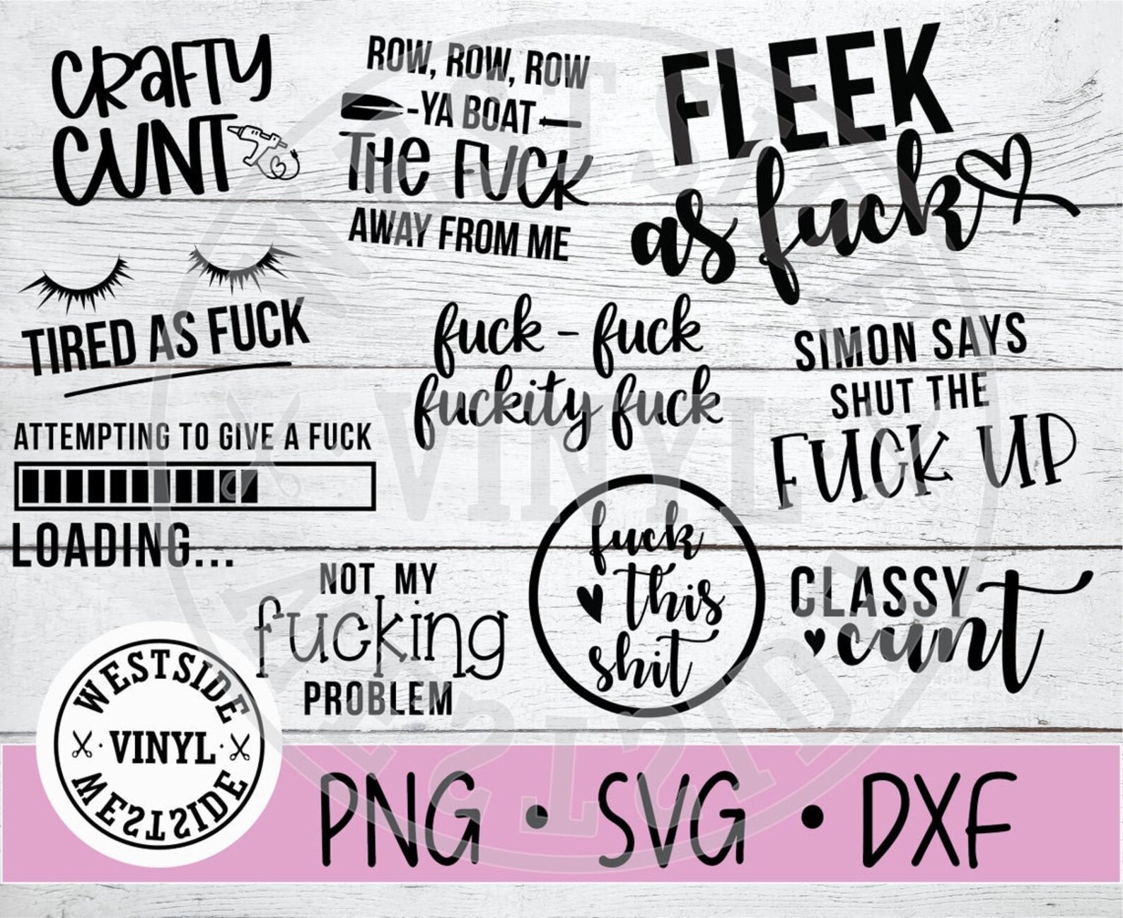 X7 BUNDLES SWEAR SVG Svg Files Funny Svg File Svg - Etsy